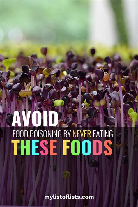 Avoid Food Poisoning By Never Eating These Foods My List Of Lists