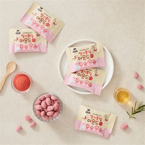 아이누리 딸기퐁당 아몬드 10gx40개 400g Cj프레시마켓