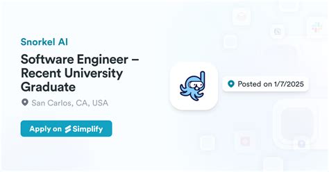 Software Engineer Recent University Graduate Snorkel Ai Simplify Jobs