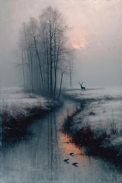 Premium Photo A Misty Morning Ai Generative