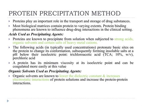 Bioanalytical Extraction Methods And Validation Parameters Pptx