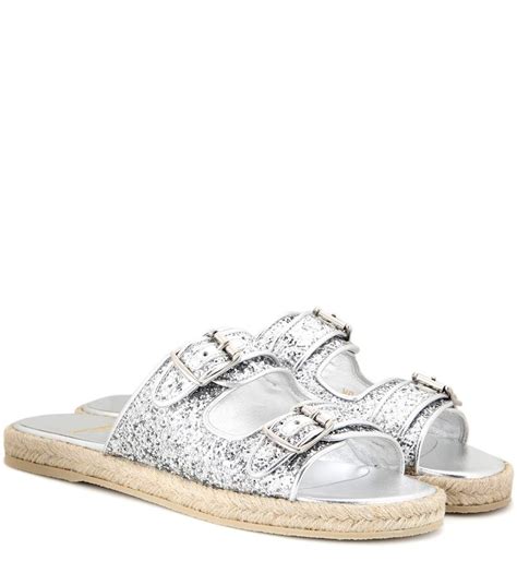 Saint Laurent Glitter Embellished Sandals