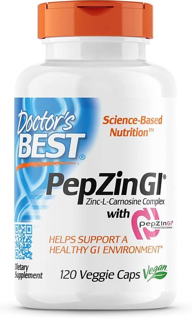 Комплекс цинку та L-карнозину Doctor's Best, PepZin GI, Zinc-L ...