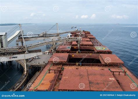Loading Of Cape Size Bulk Carrier By Shore Shooters Editorial Stock