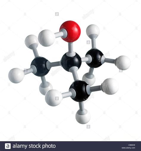 Tert Butanol Molecule Atoms Are Represented As Spheres Ad Are Colour Coded Carbon Black