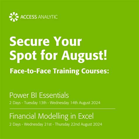 Access Analytic On Linkedin Secure Your Spot Now For Our August