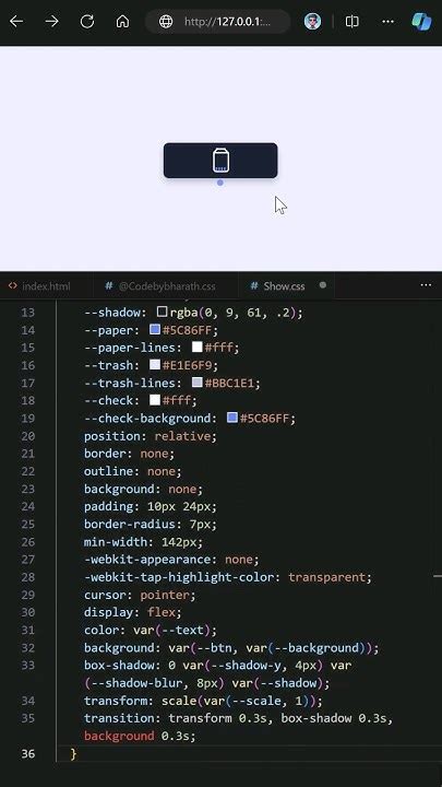day 022 🤯micro css delete button animation v3 coding programming
