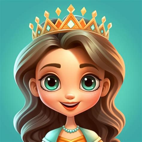 Premium Photo A Cartoon Princess With A Tia On Her Head Generative Ai