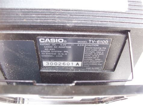 CASIO LCD Color TV TV 6100 Made In Japan Kupindo 77976169