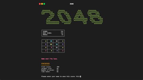 Meet 4 Games And Animation For Terminal Made With C