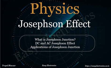 Josephson Effect Definition Application Ac And Dc Effect