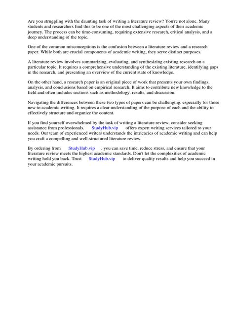 What Is The Difference Between A Literature Review And A Research Paper Pdf Thesis