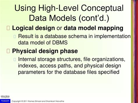 Ppt High Level Conceptual Data Modeling For Database Design