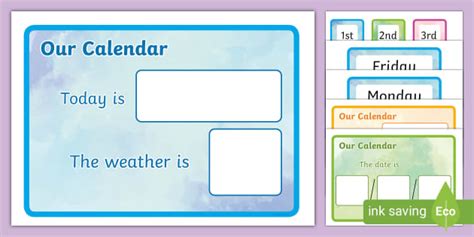 Watercolour Themed Date Display Resource Pack Twinkl