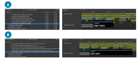 CPU Usage Profiler モジュール Unity マニュアル