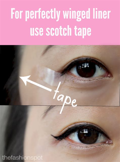 How Use Scotch Tape For Perfect Winged Eyeliner Fashion Hunt World