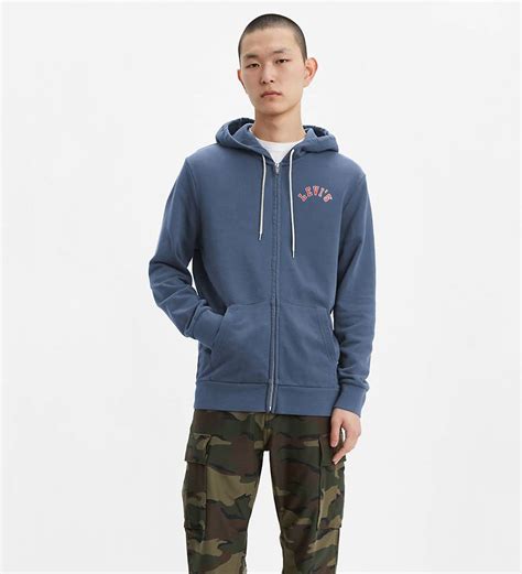 Graphic Zip Up Hoodie Blue Levis® Ca