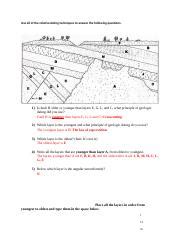 Relative Dating Assignment 1 Docx Use All Of The Relative Dating Techniques To Answer The