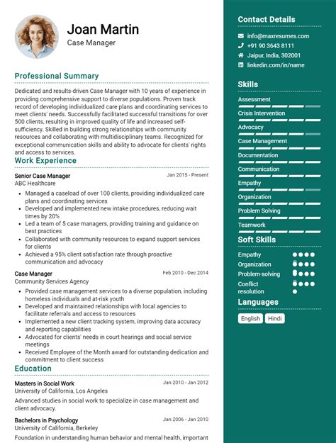 7 Best Case Manager Resume Examples For 2026