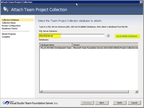 Migrate Team Foundation Servers Sql Server To Another Sql Server Same