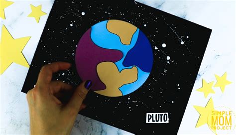 pluto craft with printable template simple mom project