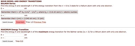 solved find the energy e and wavelength lambda of the energy