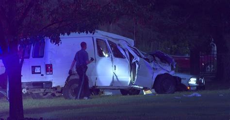Man Arrested Woman Hurt After Stolen Van Rolls During Police Chase In