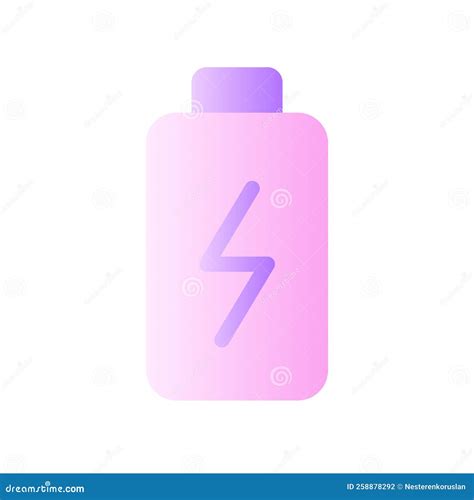 Battery Flat Gradient Two Color Ui Icon Stock Vector Illustration Of