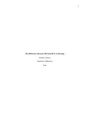 The Difference Between DNP And PHD In Nursing Edited Docx The Difference Between DNP And Ph
