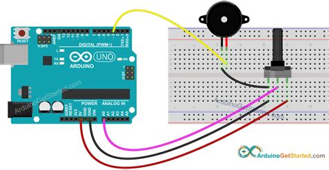 Arduino Potentiometer Triggers Piezo Buzzer Arduino Tutorial