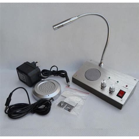 Two Dual Way Audio Intercom System Bank Hospital Counter Window Intercom Microphone ZDL 9908