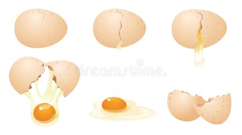 Breaking Egg For Cooking Set 3d Realistic Sequence Game Animation Of