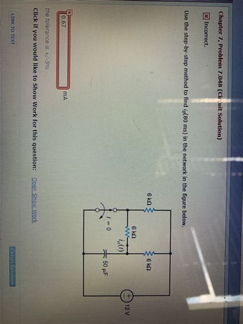 Solved Chapter 7 Problem 7048 Circuit Solution X