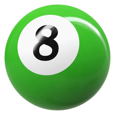 8 Number 3d Ball Green 36308037 Png