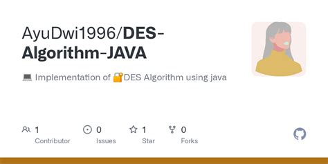 Des Algorithm Java Desalgorithm Java At Main · Ayudwi1996 Des Algorithm Java · Github