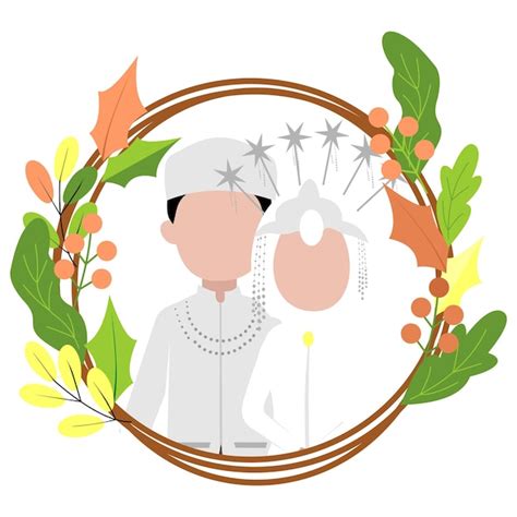 Premium Vector Couple Wedding Illustration