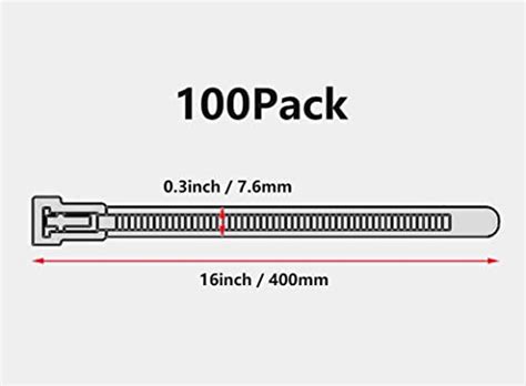 Oksdown Pack White Thick Cable Ties Heavy Duty Large Mm Mm Strong Nylon Plastic Self
