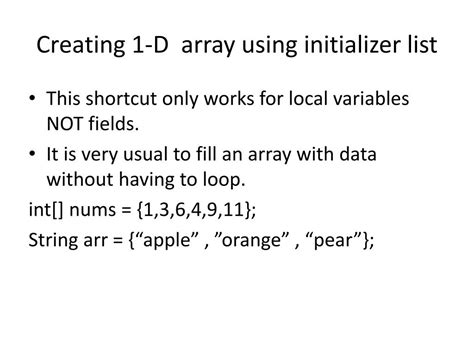 PPT One Dimensional Arrays PowerPoint Presentation Free Download ID