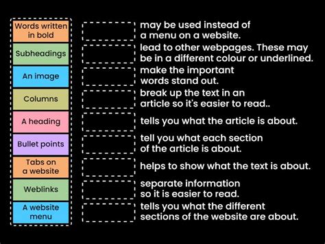 Layout Features Fuctional Skills English Match Up
