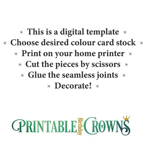 Printable Crown Template Party Hat Template Paper Crown For Home