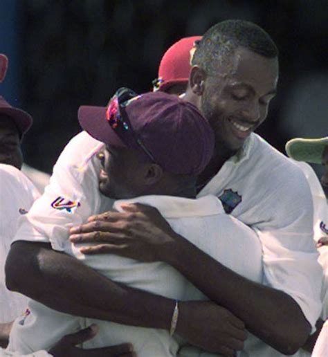 Courtney Walsh And Brian Lara Celebrate