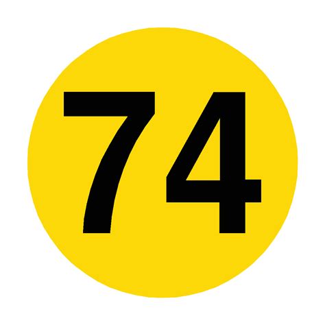 Number 74 Floor Marker Safety Uk