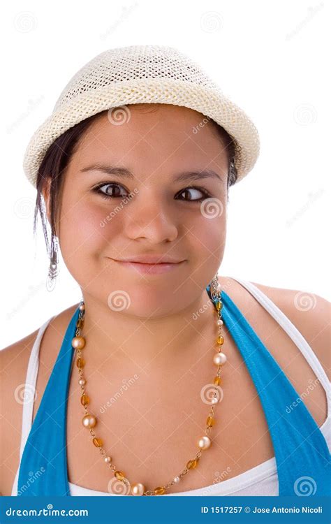 Girl With A Goofy And Cross Eyed Expression Stock Image Image Of