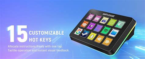 FIFINE D6 Stream Controller With 15 Macro Keys Streaming Deck With Programmable Trigger Action