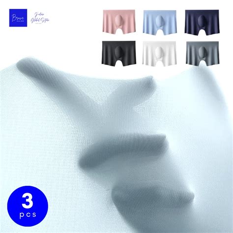 Calzoncillos Bóxer De Seda De Hielo Para Hombre Ropa Interior Sexy Sin