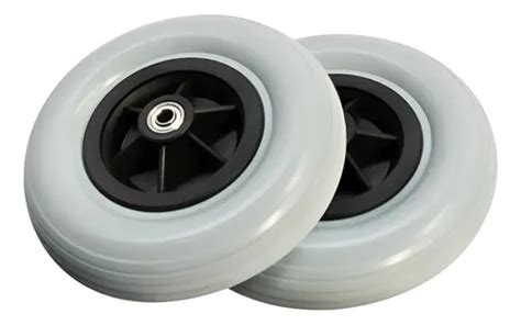 Par Roda Dianteira Maciça 200x50 Aro 8 Para Cadeira De Rodas Frete Grátis