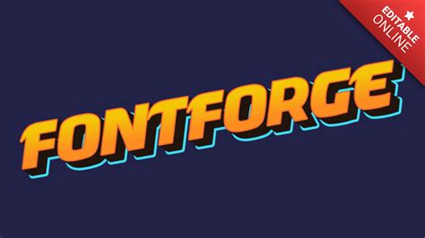 Fontforge Online Text Effect Generator