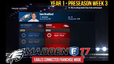 Madden 17 Eagles Connected Franchise Offered What For Bradford Ep