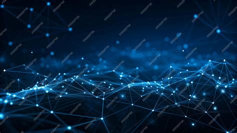 Abstract Technology Network Background Network Connection Structure Big Data Visualization