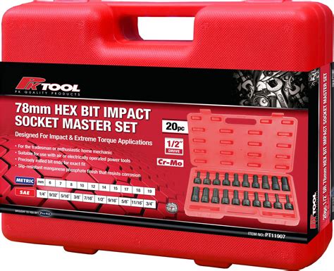 20pc Inhex Hex Bit Socket Set Met Andsae Pt11907 Robsons Tool King Store